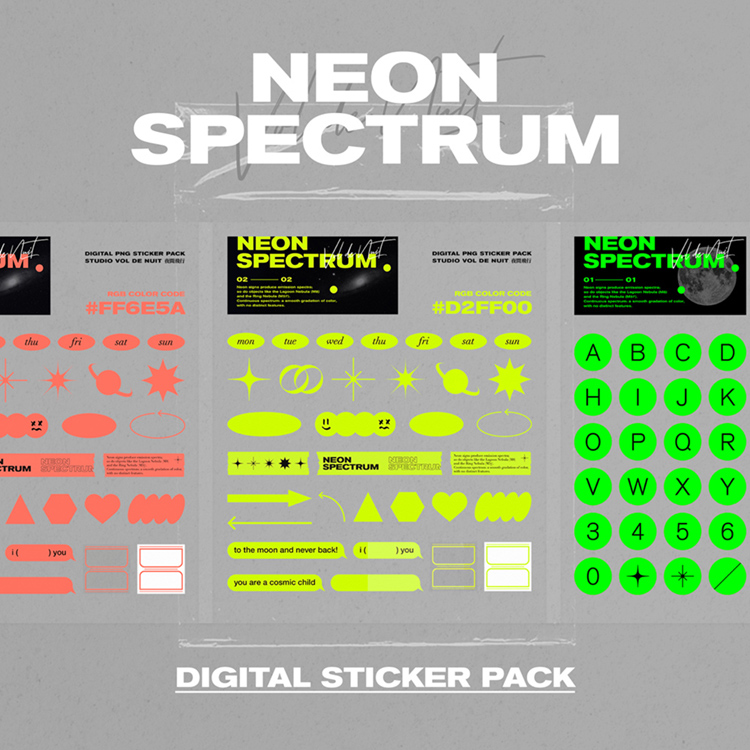 네온 스티커 | 위버딩