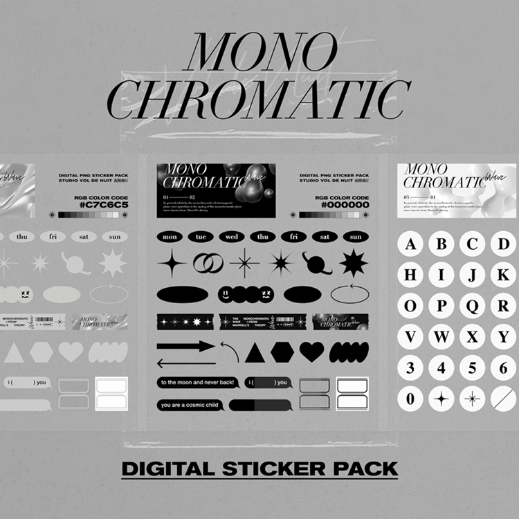 MONOCHROMATIC sticker | Webudding