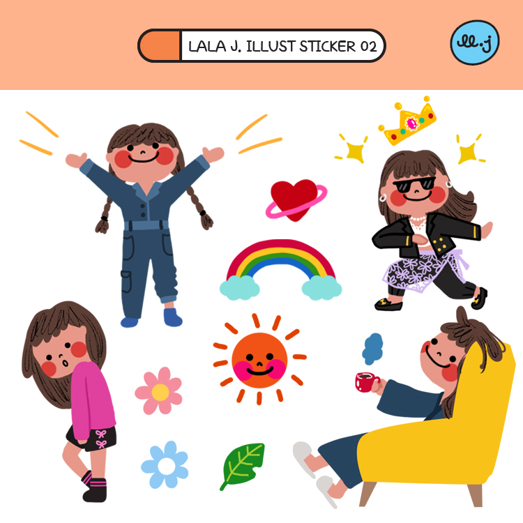 lalaj illust sticker 02 | Webudding