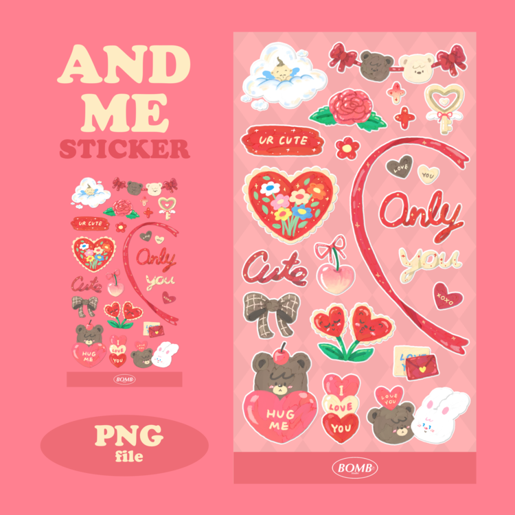 And me Sticker | Webudding