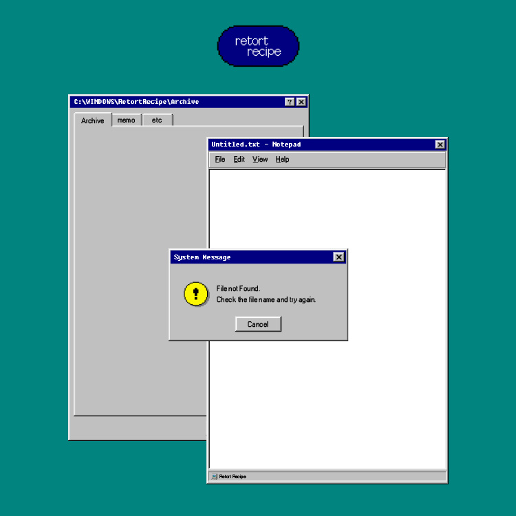 retro windows notepad+sticker | Webudding