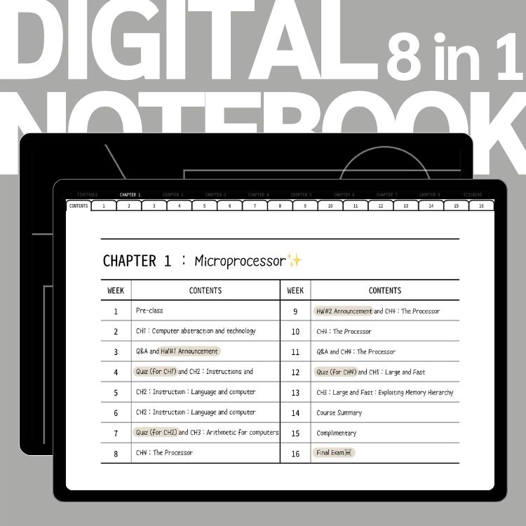 Trianglesquare 8 in 1 Notebook _ Grid Black | Webudding