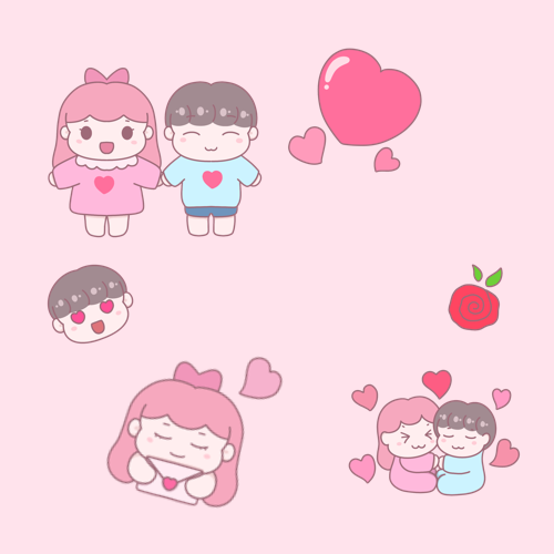 Sweet couple stickers | Webudding