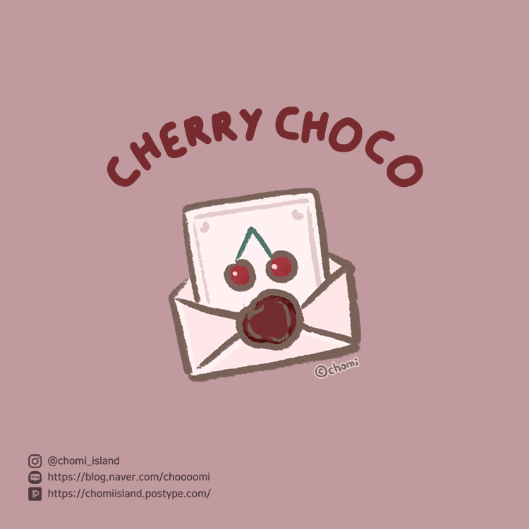CHOMI │ Cherry Chocolate Letter Kakao Talk Theme AND | Webudding