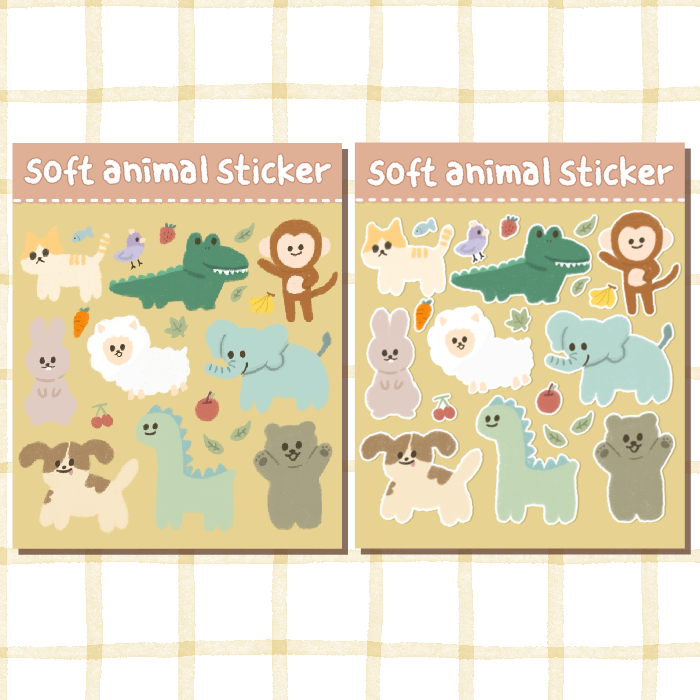 SOFT ANIMAL STICKER | Webudding