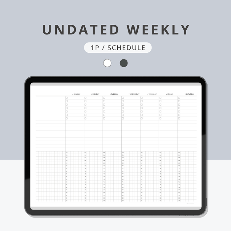 Undated Weekly Planner | Webudding