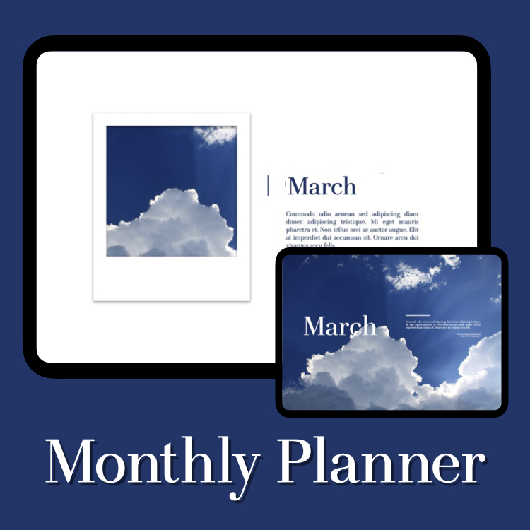 Simple Note+Planner : blue, hyperlink, undated, sticker included | Webudding