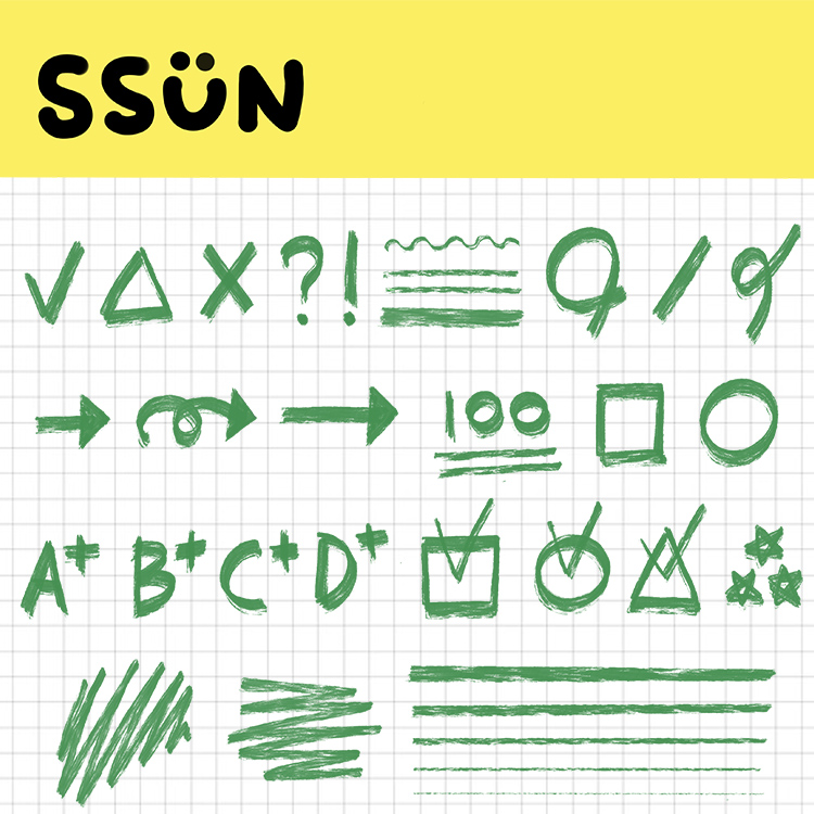 Check Arrow Straight Study Scoring Sticker _ Green | Webudding