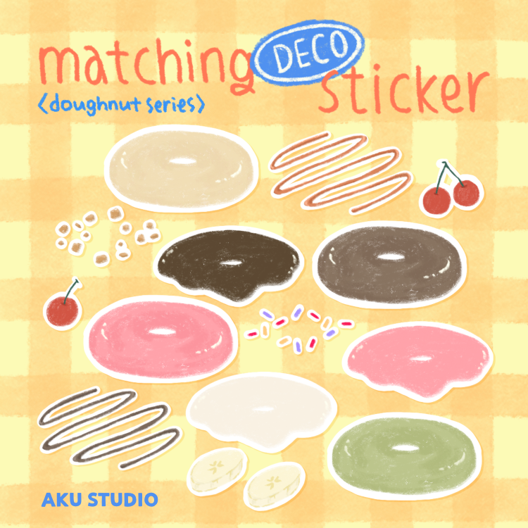 matching deco sticker(doughnut series) | Webudding