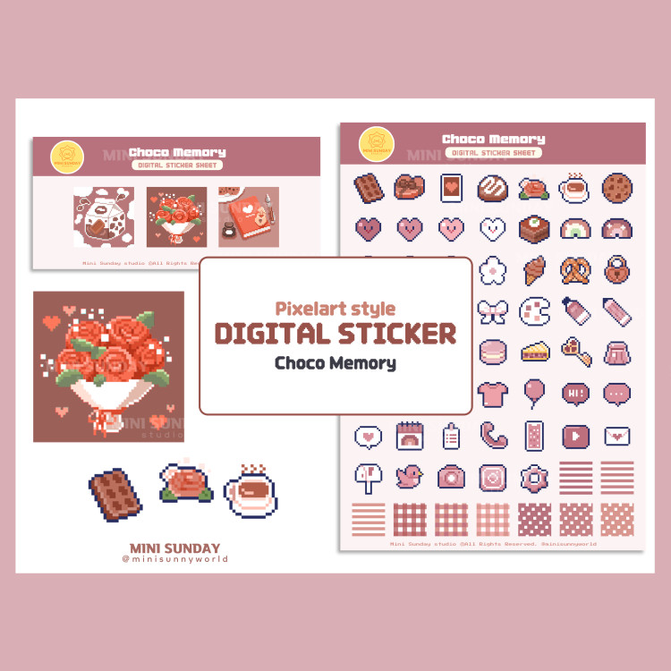 Choco Memory Digital Sticker | Webudding