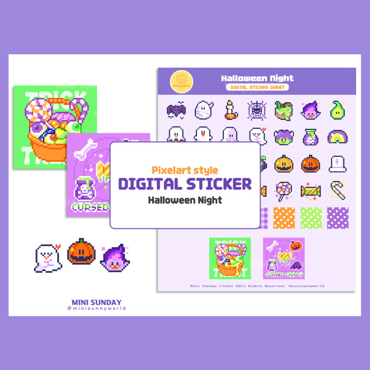 Halloween Night Digital Sticker | Webudding