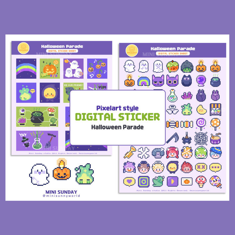 Halloween Parade Digital Sticker | Webudding