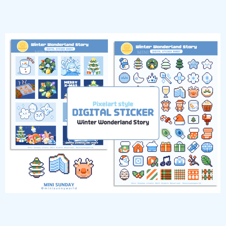 Winter Wonderland Story Digital Sticker | Webudding