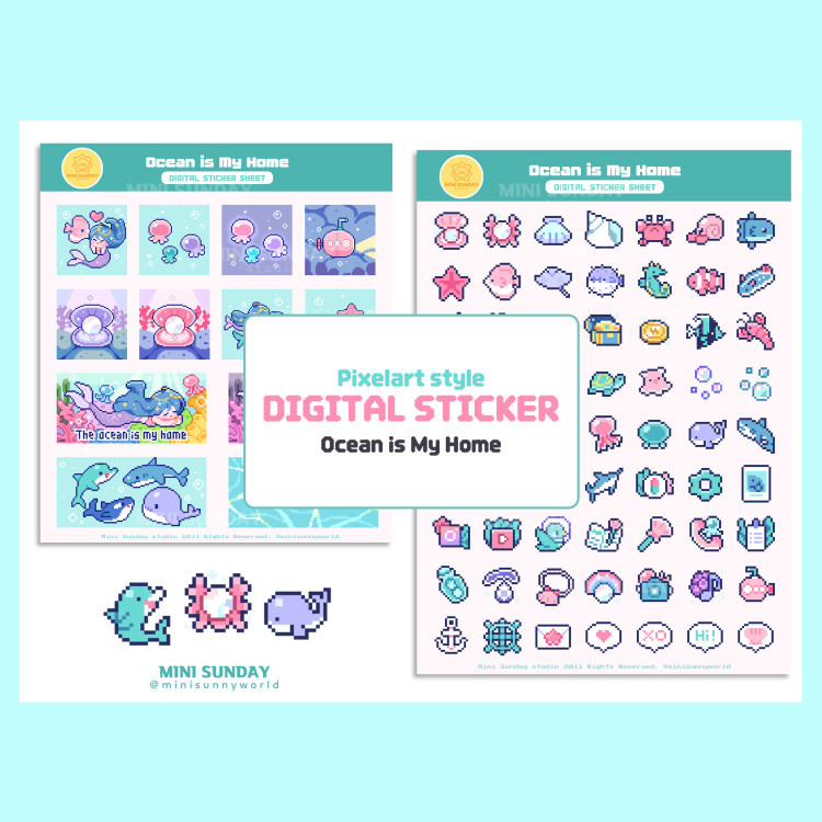 Ocean is My Home Digital Sticker | Webudding