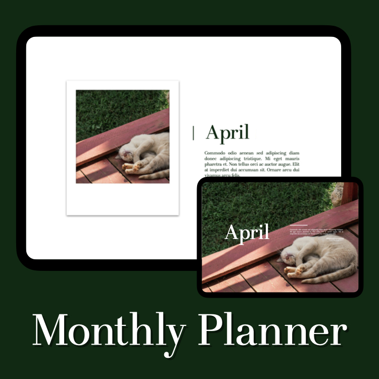 Simple Note+Planner : Green, hyperlink, undated, sticker included | Webudding