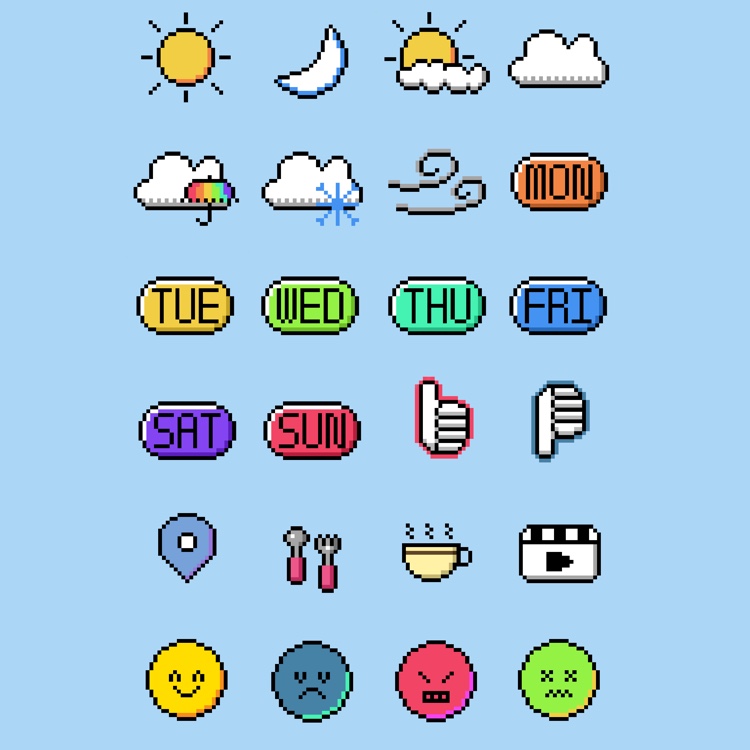 Square Diary Digital Stickers | Webudding