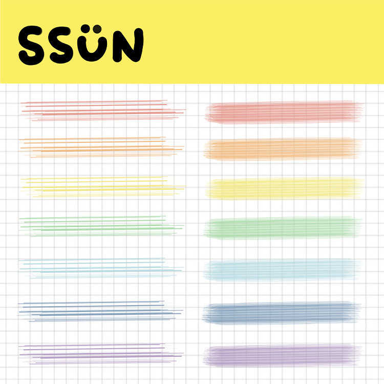 Masking tape line study sticker ver2 _ 14 types | Webudding