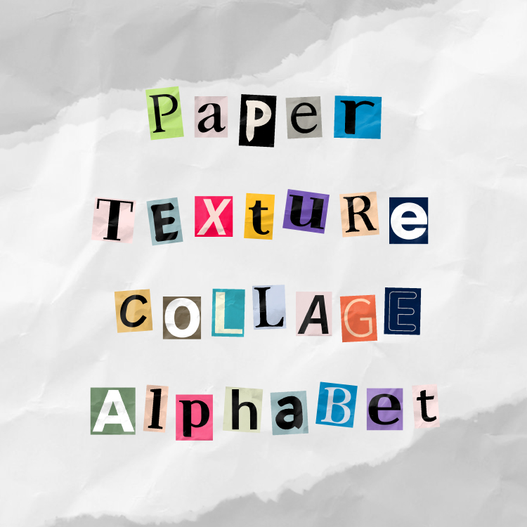 paper texture collage alphabet (basic ver.) | Webudding
