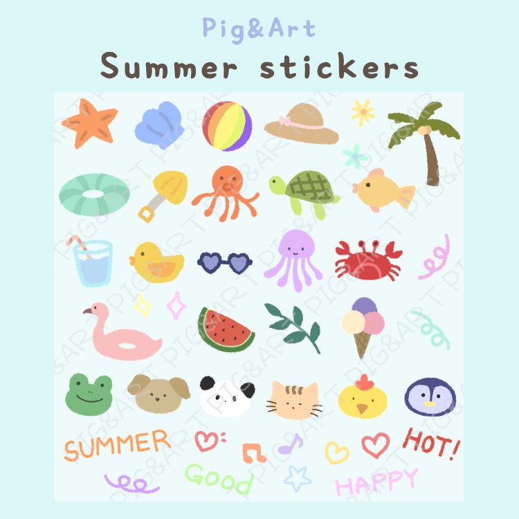Summer Stickers | Webudding