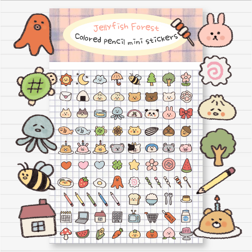 83 Colored pencil mini sticker | Webudding