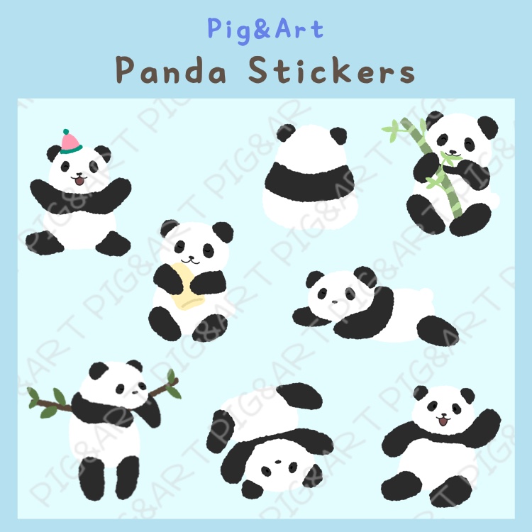 Panda Stickers | Webudding