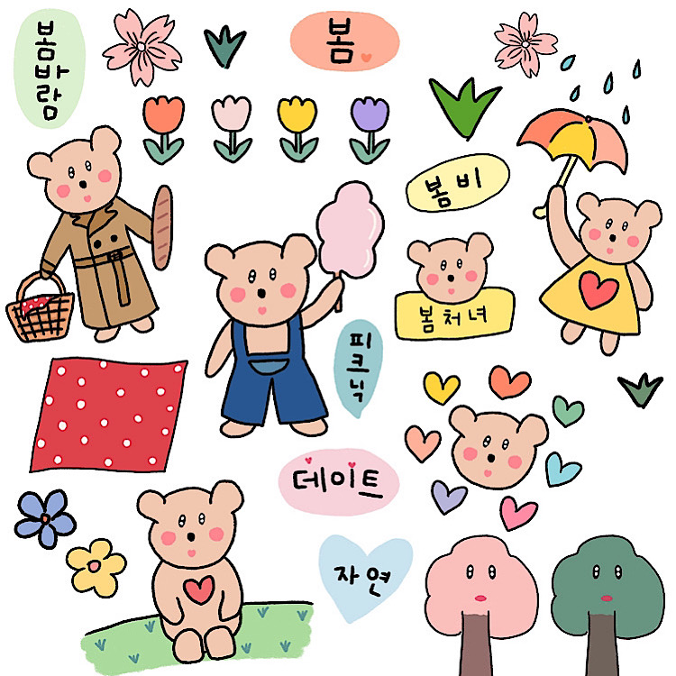 Spring stickers | Webudding