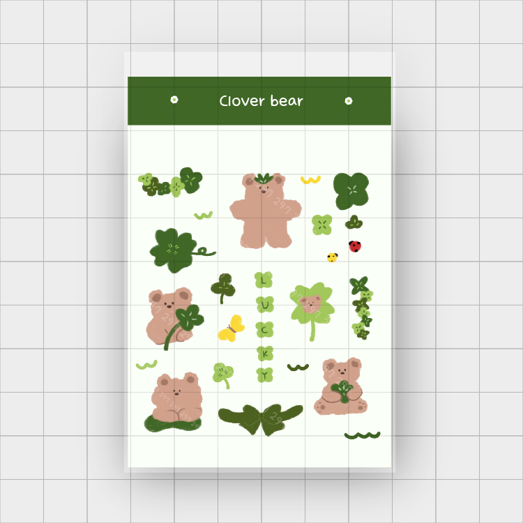 Clover bear Sticker | Webudding