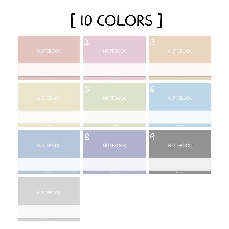 Digital notebook set : 10 colors * 2 types | Webudding