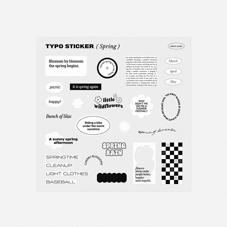 spring typo sticker | Webudding