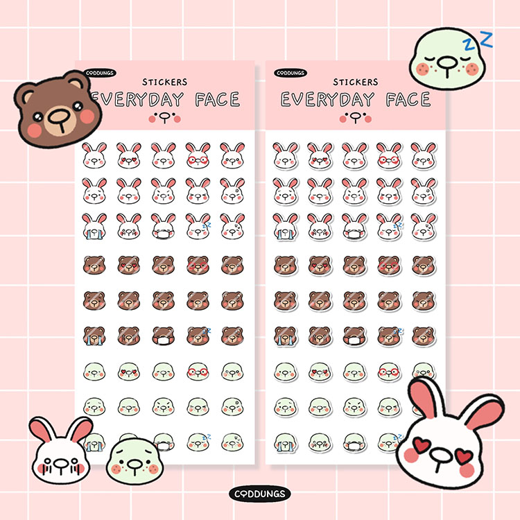 How are you feeling today? Everyday Face Sticker | Webudding