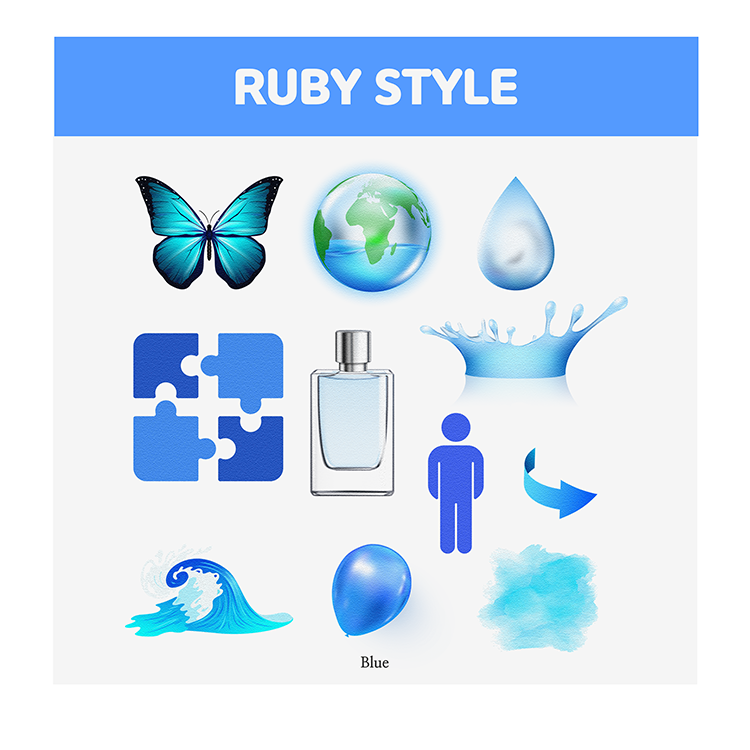 Rubystyle Blue sticker | Webudding