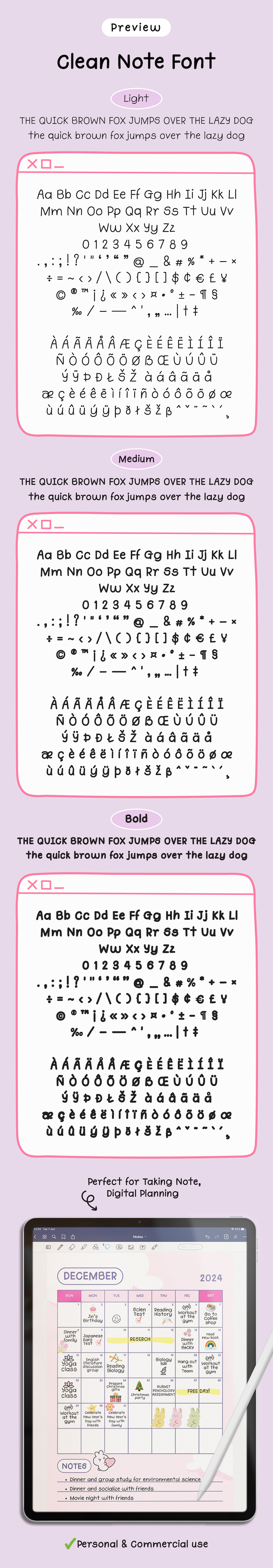 Clean Note Font | Webudding
