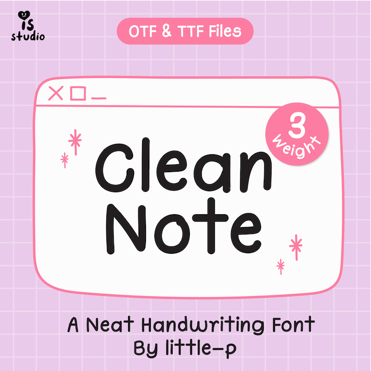 Clean Note Font | Webudding