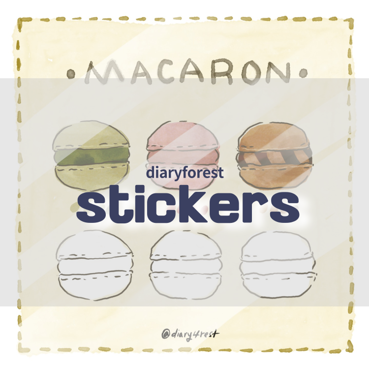 [diaryforest]stickers, macaron | Webudding
