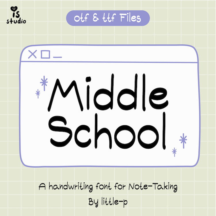 Middle School Font | Webudding