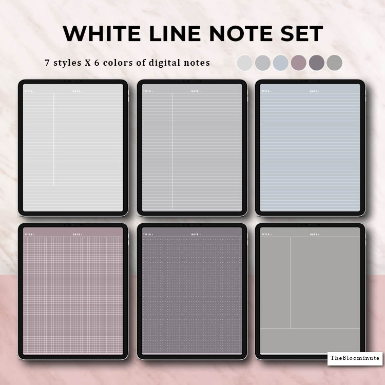 White Line Notebook Set | Portrait | Webudding