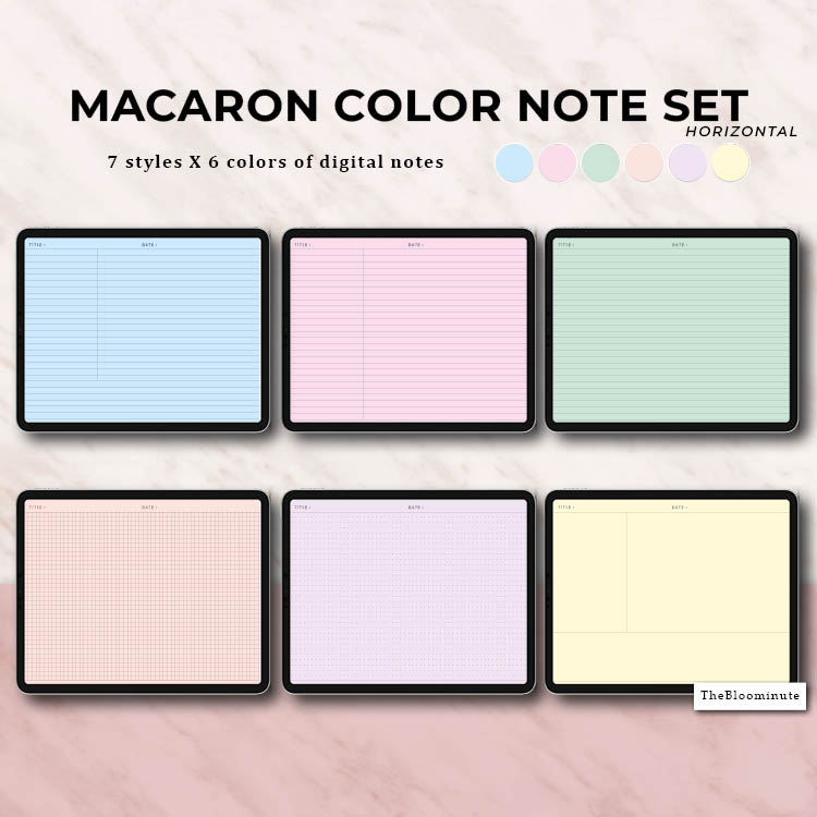 Macaron Color Notebook Set | landscape | Webudding