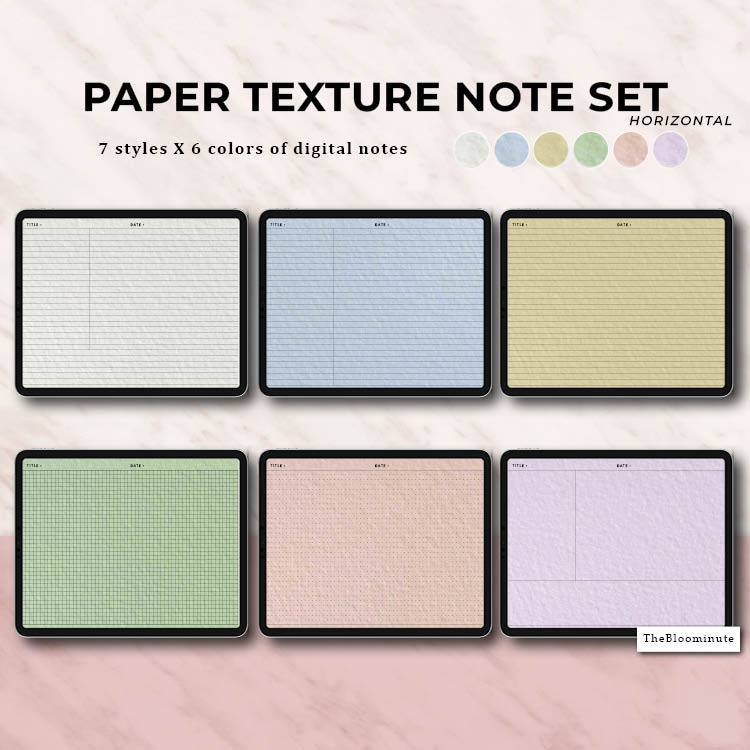 Paper textured notebook set | landscape | Webudding