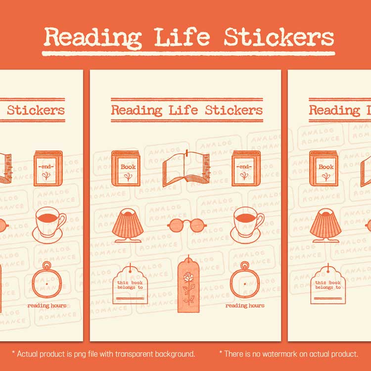 Vintage Reading Life Sticker | Webudding