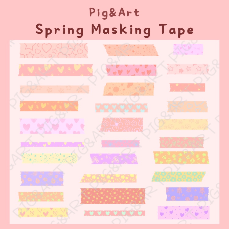 Spring Masking Tape Stickers | Webudding