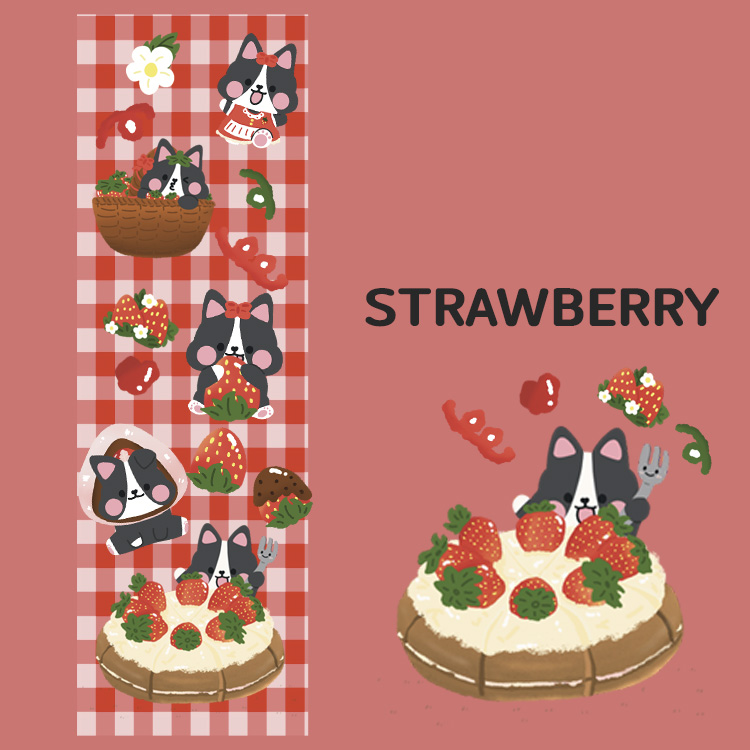 Strawberry stickers | Webudding