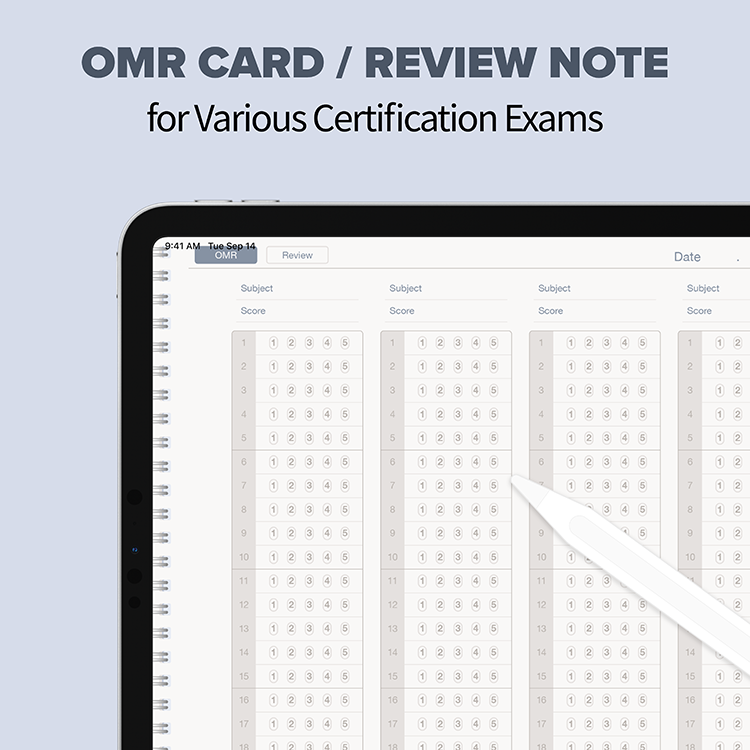 OMR Answer Sheet and Review Note Bundle for Various Exams | Webudding