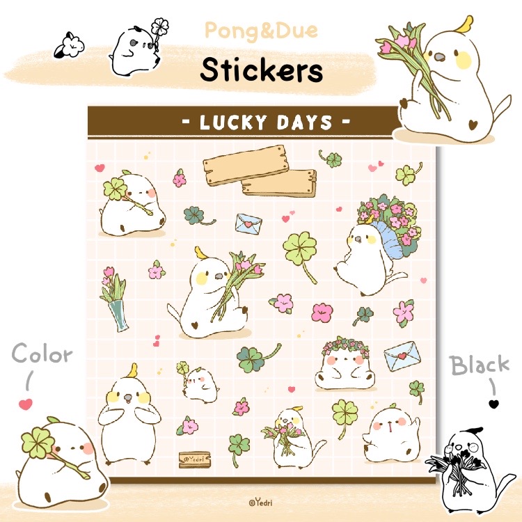 Pong&Due Lcuky days Sticker Set | Webudding