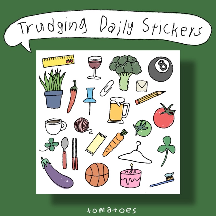 Trudging Daily Stickers | Webudding