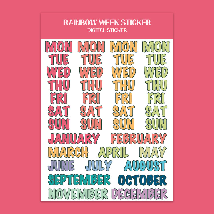 Rainbow Week Sticker | Webudding