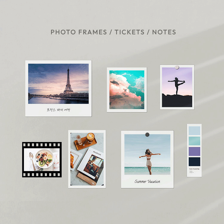 Polaroid / Photo Frames & Note Stickers | Webudding
