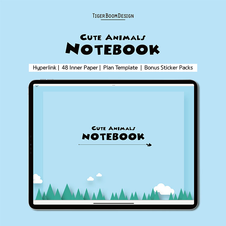 Cute Animals Notebook(Horizontal) | Webudding
