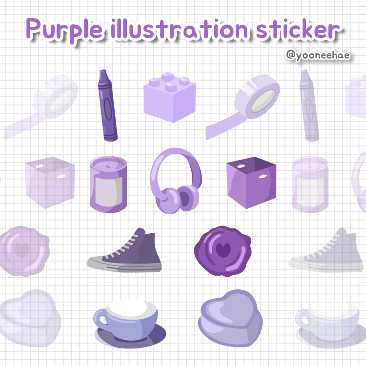 Yooneehae's purple illustration sticker | Webudding