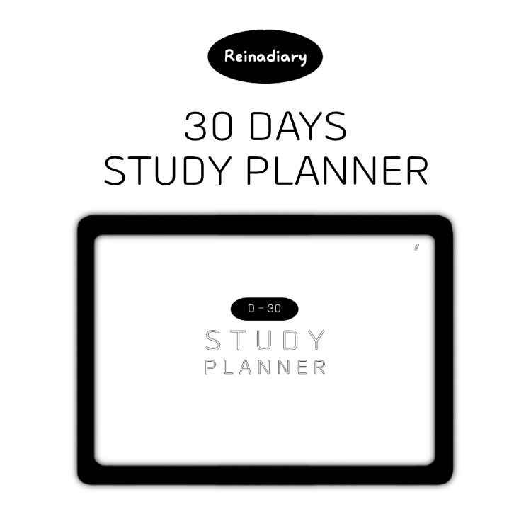 30 days study planner | Webudding
