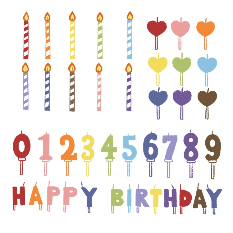 Birthday candle sticker | Webudding